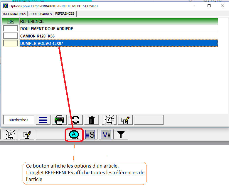 GESTION DES REFERENCES DE RECHER